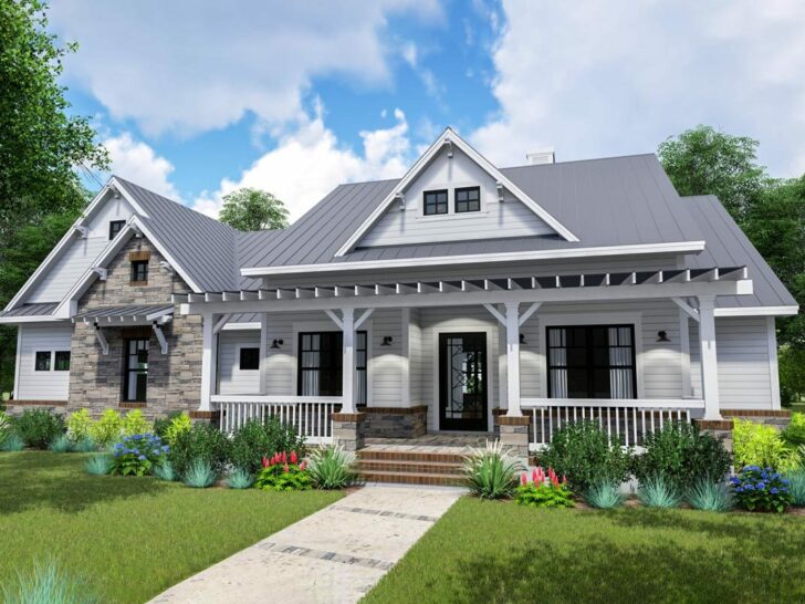 7-Bedroom Single-Story Craftsman Home with Optional Lower Level ...