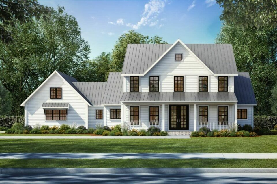 4-Bedroom Single-Story Country Classic Home With Porte Cochere ...
