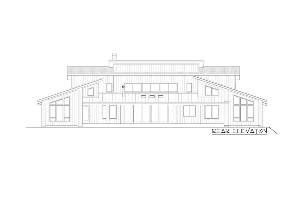 4-Bedroom Single-Story Symmetrical Modern House with Matching Wings ...