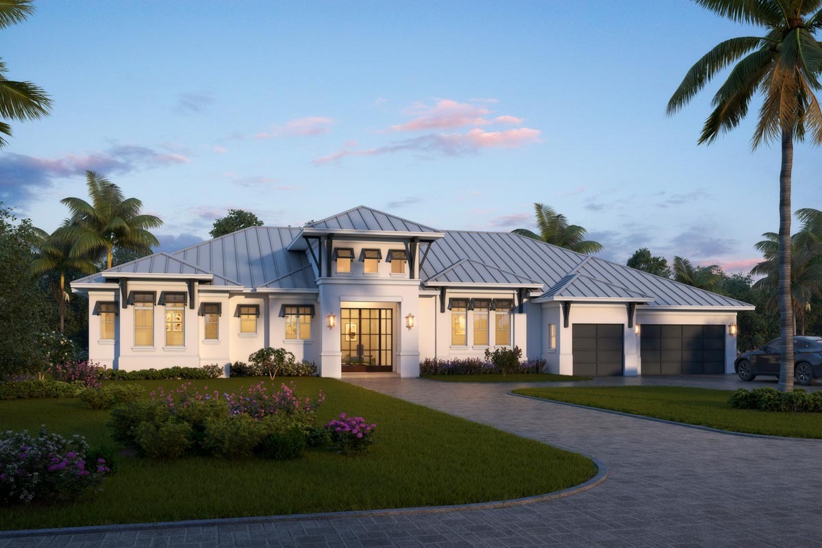 4 Bedroom 1-Story Luxury Farmhouse With Front Entry and Outdoor Living ...