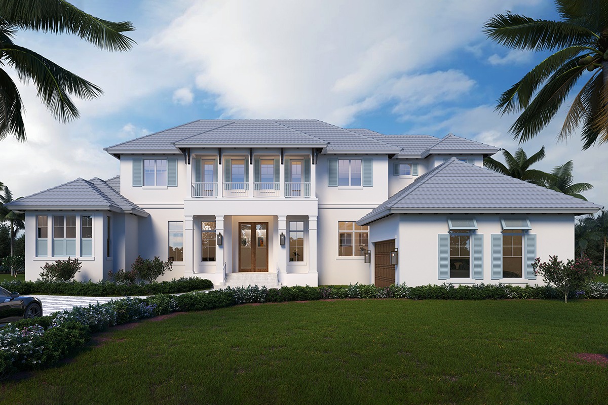 4-Bedroom 2-Story Transitional Home With Grand Outdoor Living ...