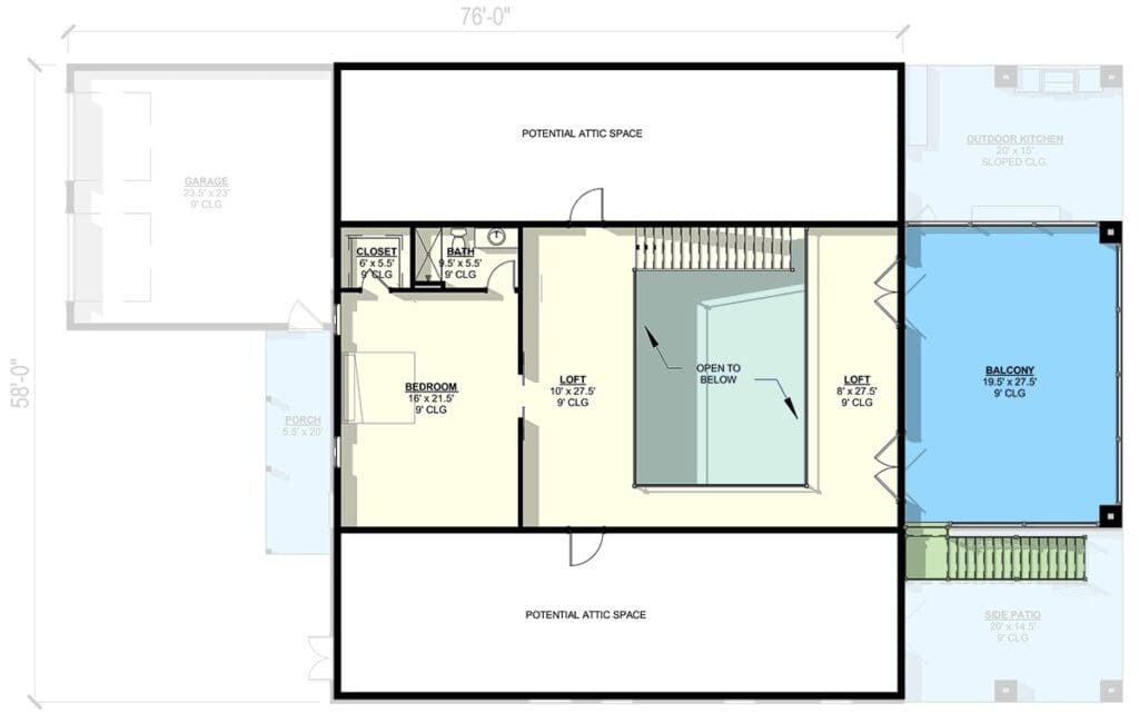 4-Bedroom 2-Story Modern Barndominium with Loft and Outdoor Kitchen ...